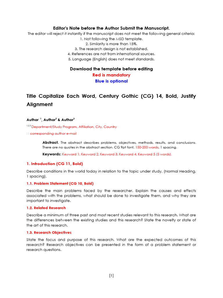 Template MSD 2023 | PDF