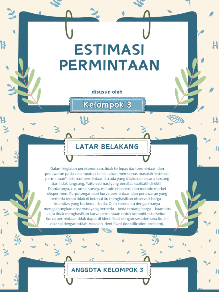 Estimasi Permintaan | PDF