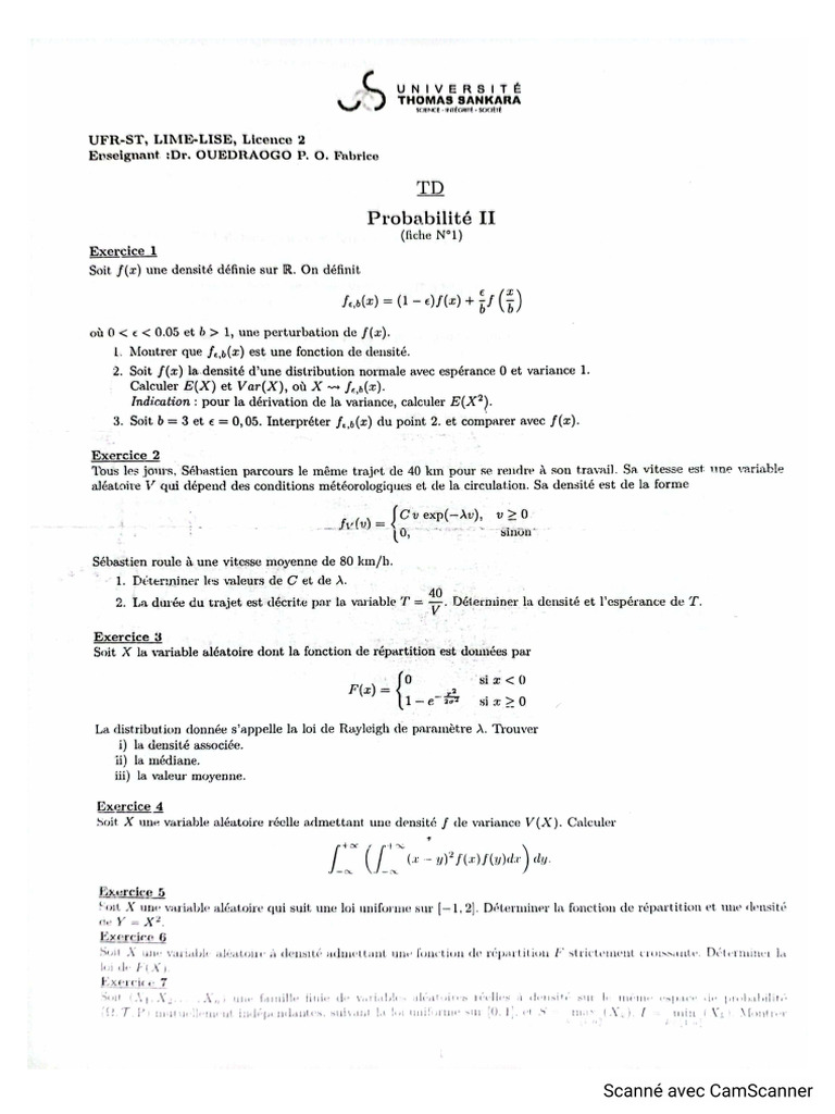 TD Proba2-1 | PDF