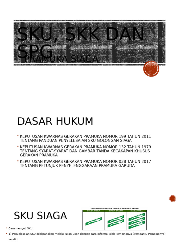 Sku SKK SPG Siaga | PDF