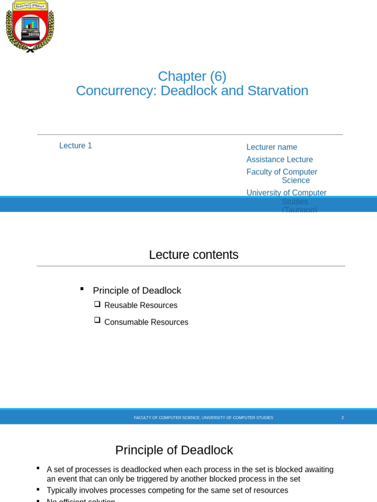 BOS OS CH 6 Lecture 1 | PDF