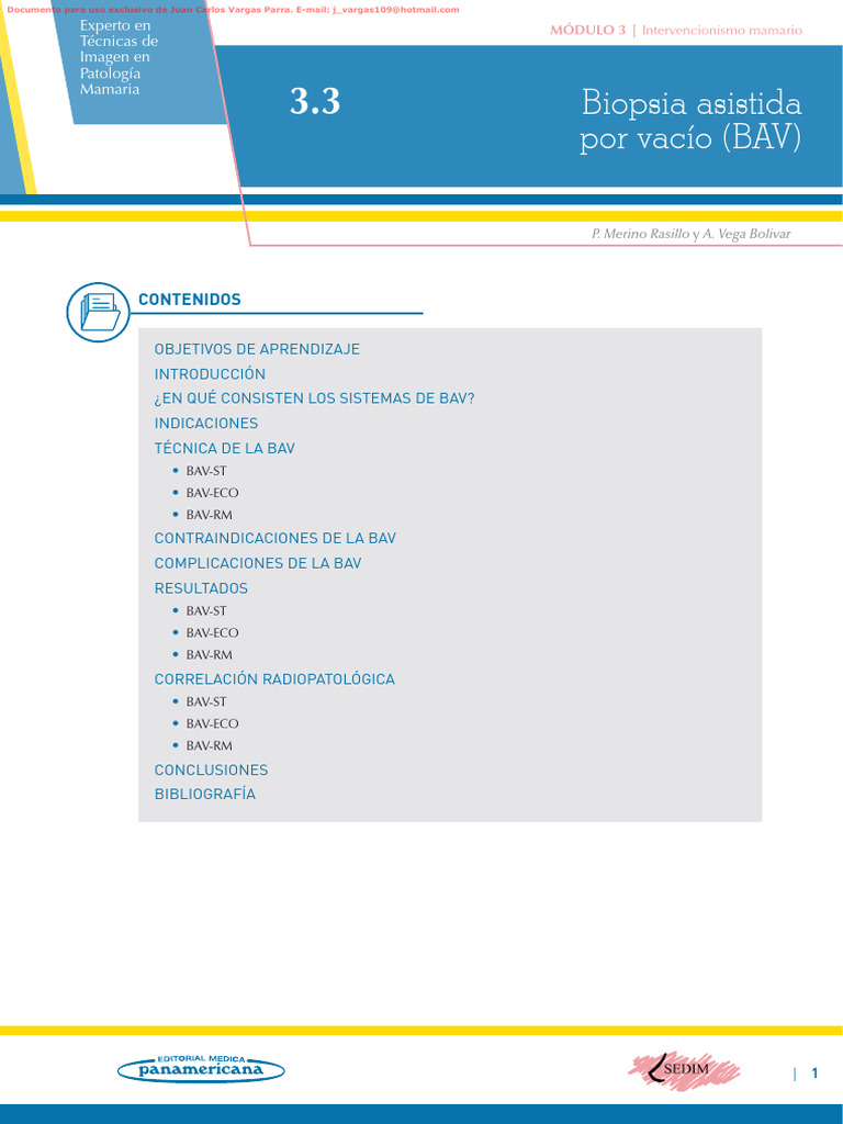 3.3 Biopsia Asistida Por Vacío BAV | PDF