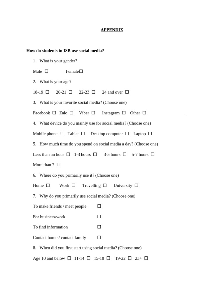 EAP4 Survey Report Questionnaire | PDF