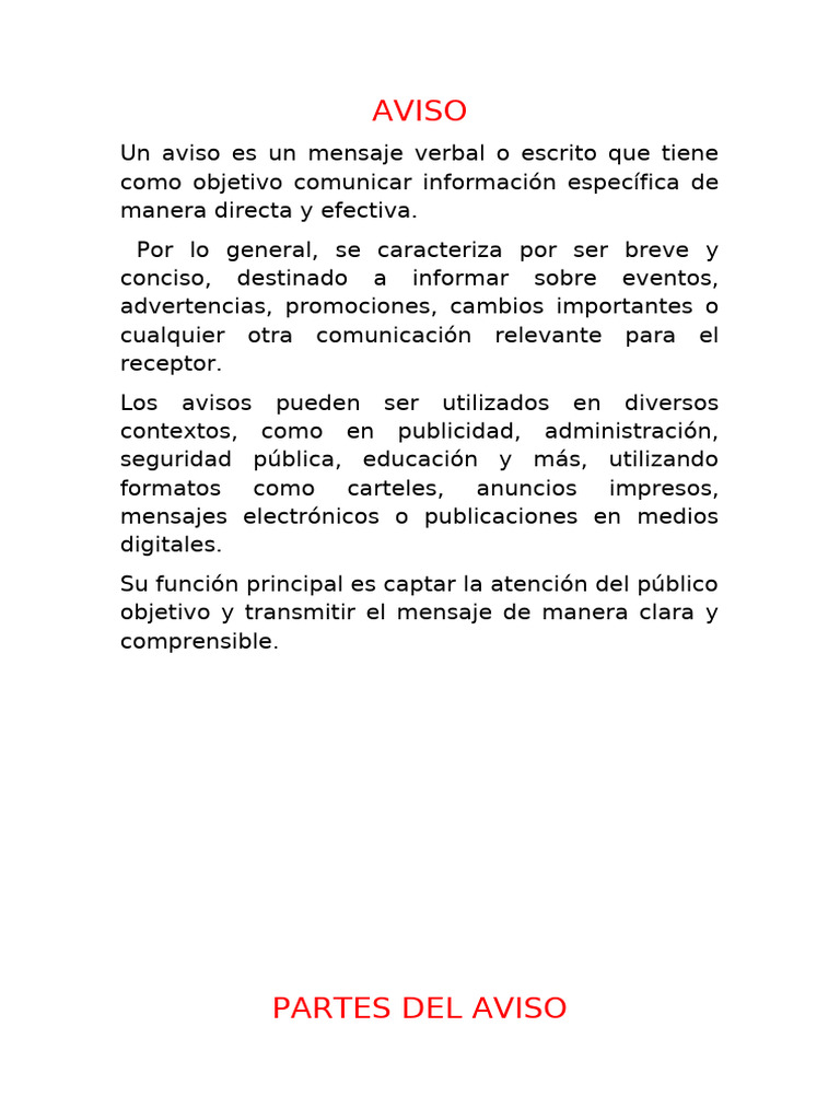 AVISO | PDF