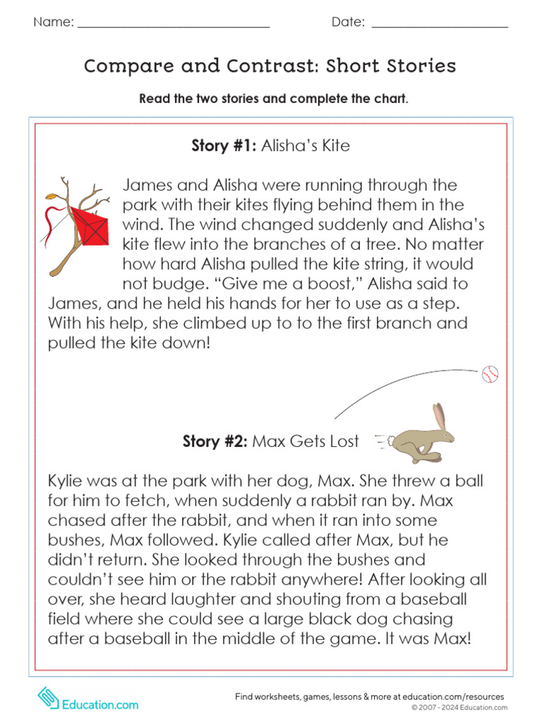 Compare and Contrast Short Stories | PDF