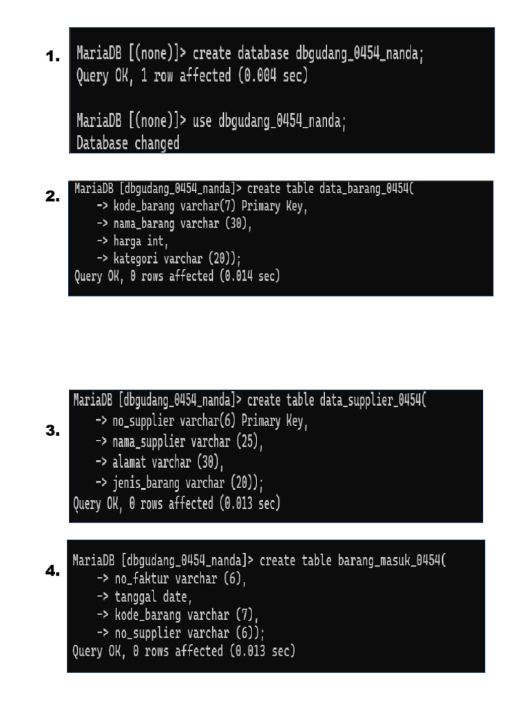Latihan Basis Data Lanjut | PDF