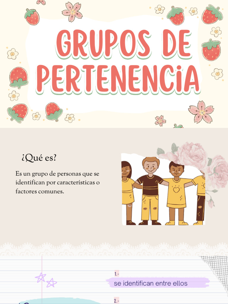 Importancia de los Grupos de Pertenencia | PDF