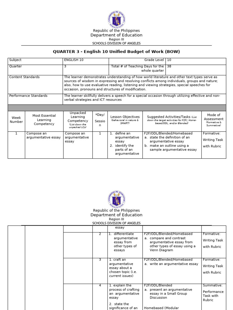 q3 Bow English 10 | PDF
