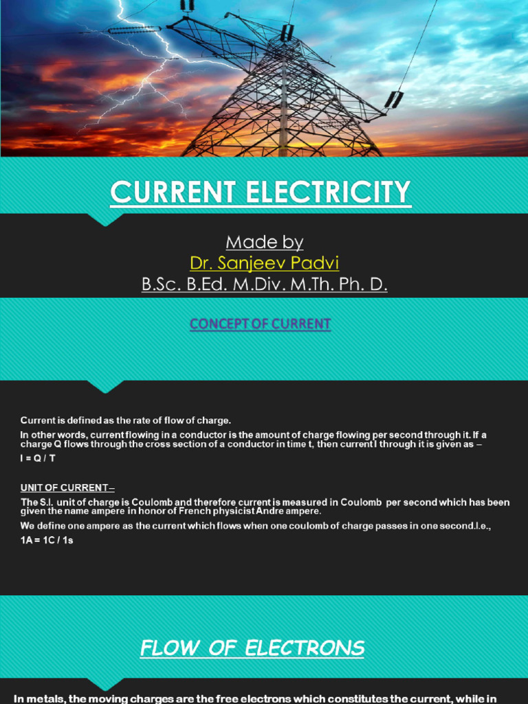 08 CURRENT ELECTRICITY | PDF