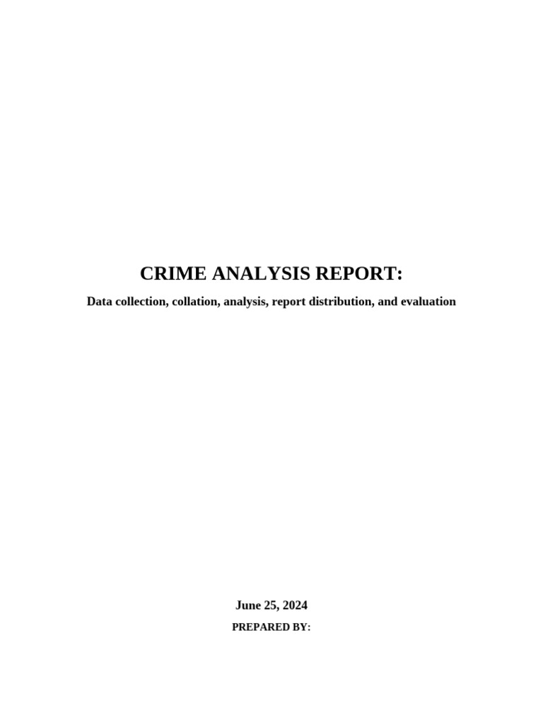 Crime Analysis Report - Template | PDF | Microsoft Excel | Data Analysis