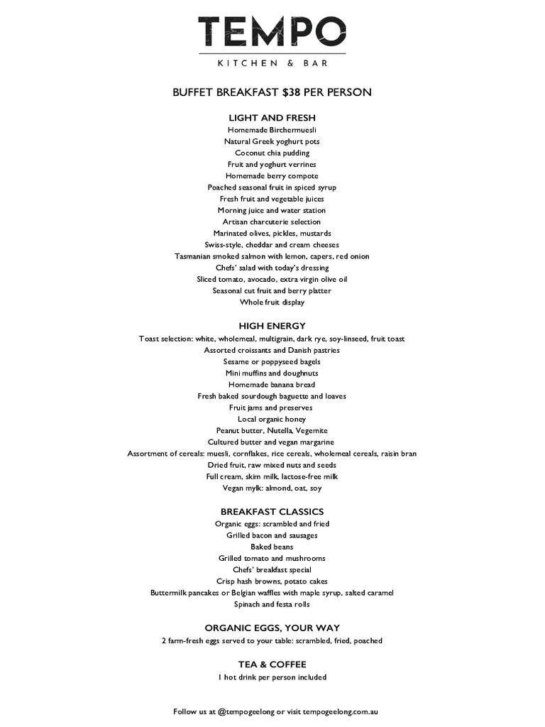 Tempo BreakfastSpread | PDF