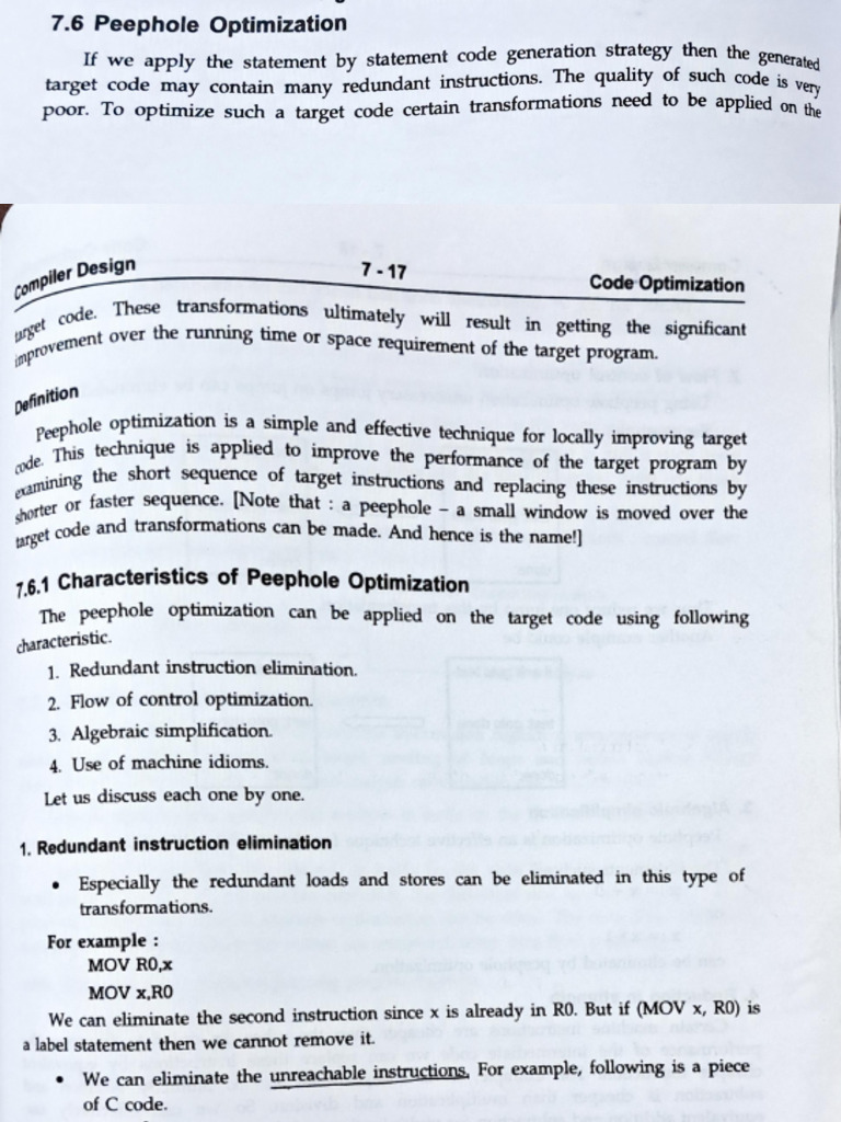 Peephole Optimization | PDF