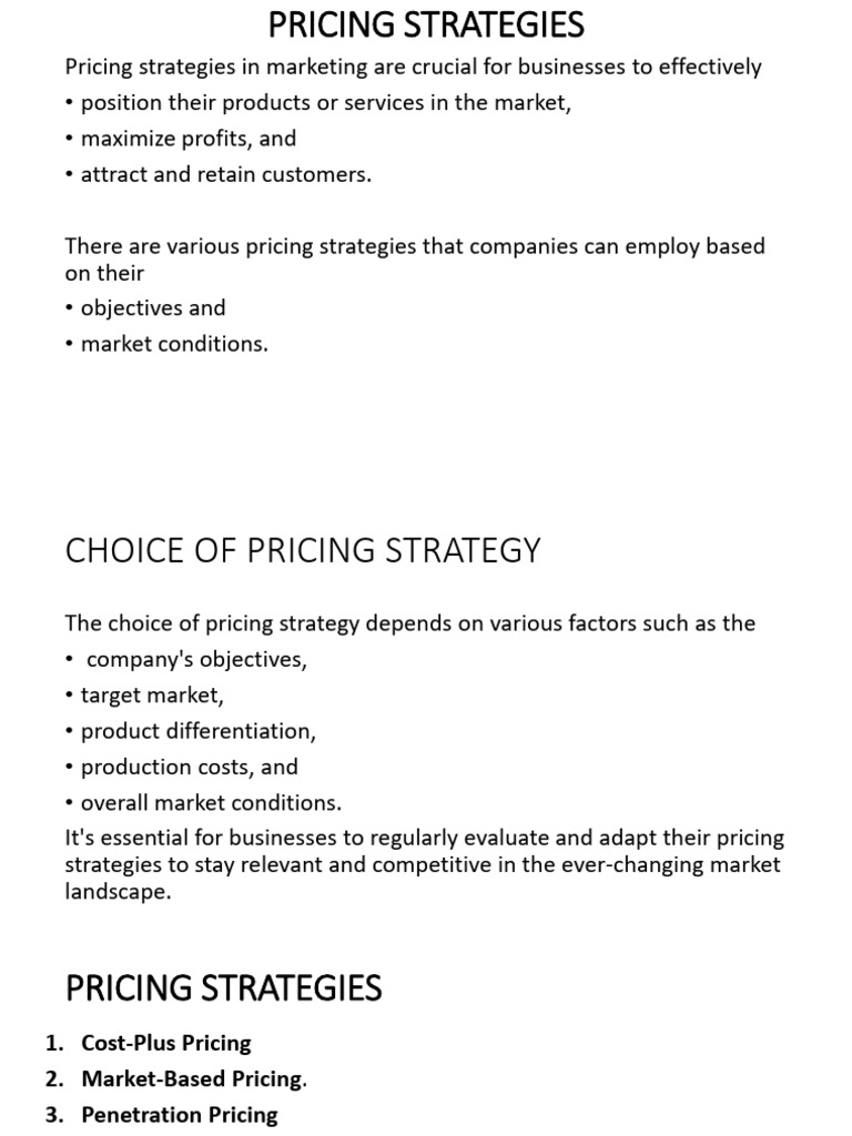 Pricing Strategies | PDF