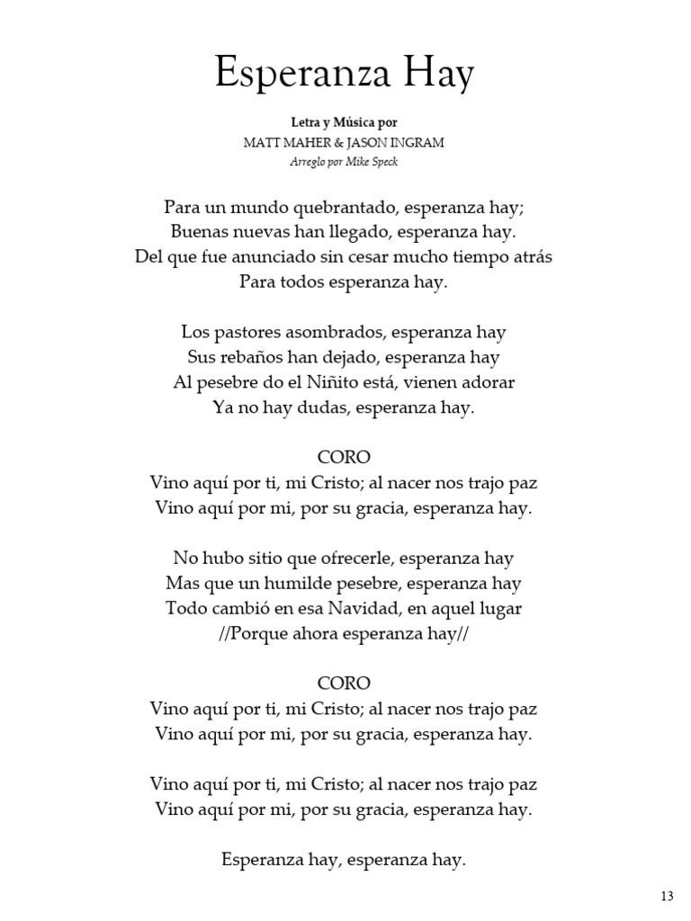 Esperanza Hay Letra | PDF