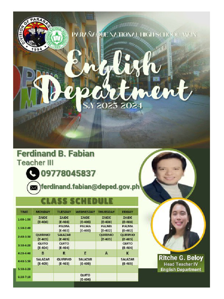 DLL Cover Page - AY 2023-2024 | PDF
