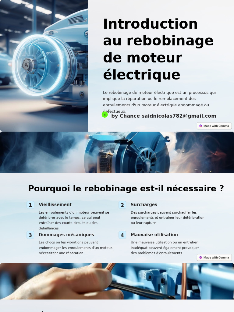 Introduction Au Rebobinage de Moteur Electrique | PDF