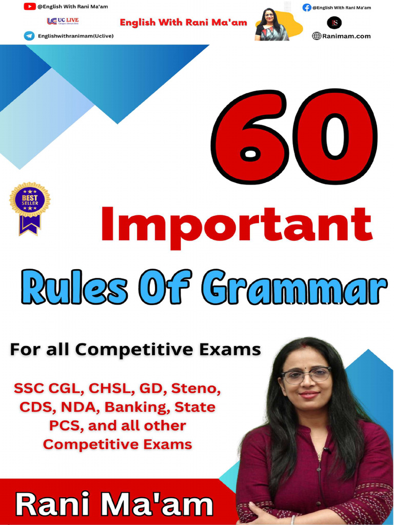60 Important Rules of Grammar - Self - Rani Singh | PDF
