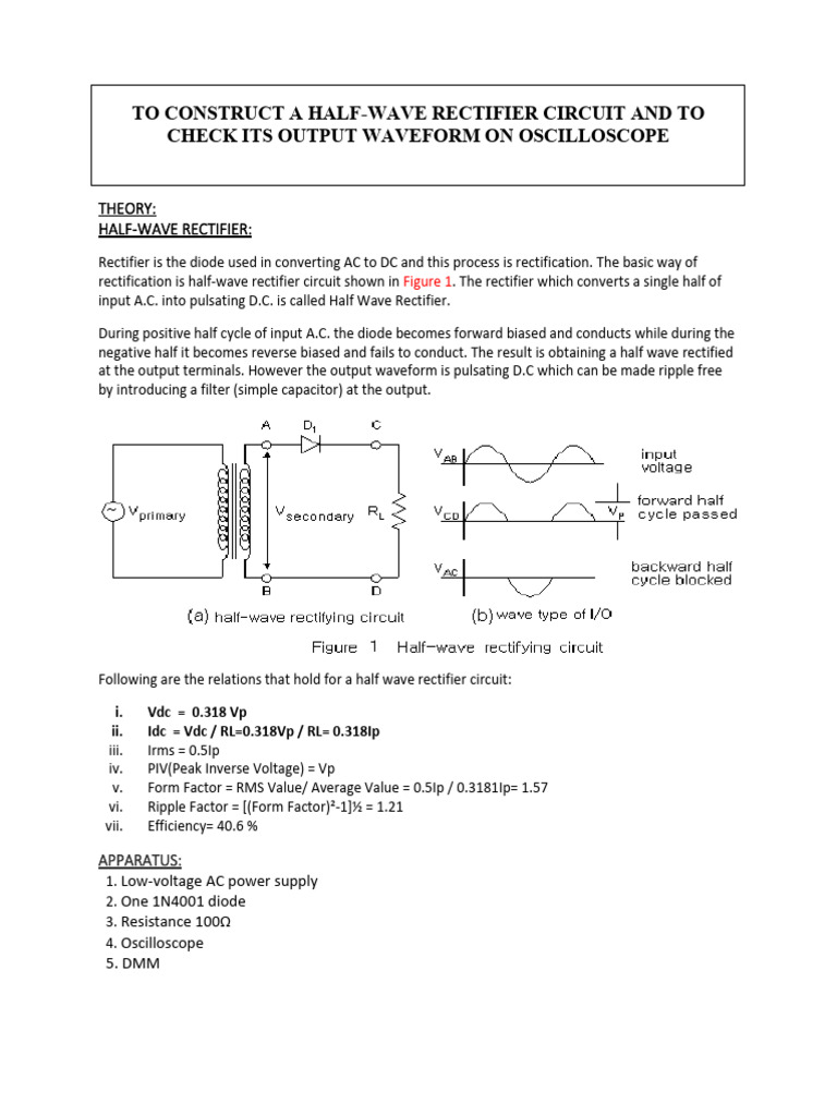 2 Halfwaverectifier | PDF