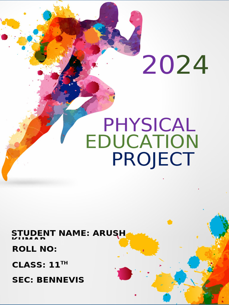 Physical Education project cover page 1 | PDF