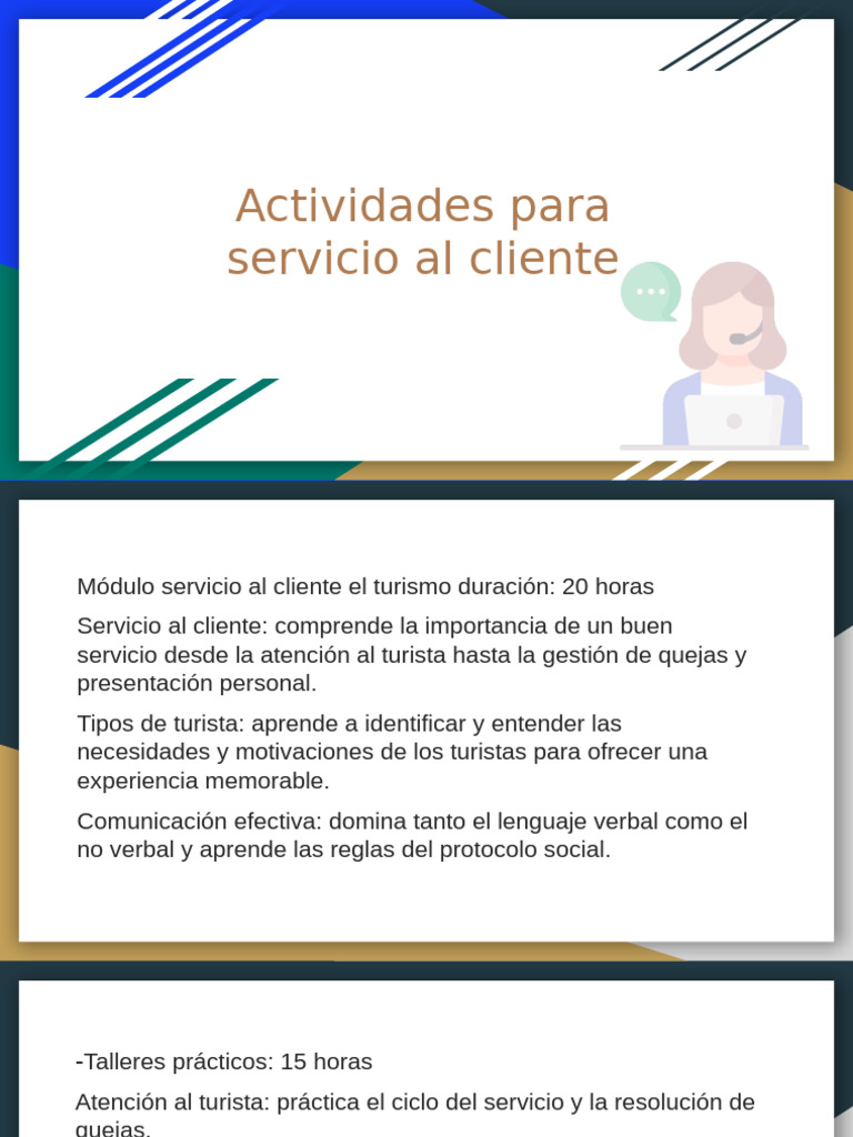 Capacitación en Servicio al Cliente Turístico | PDF | Comunicación ...