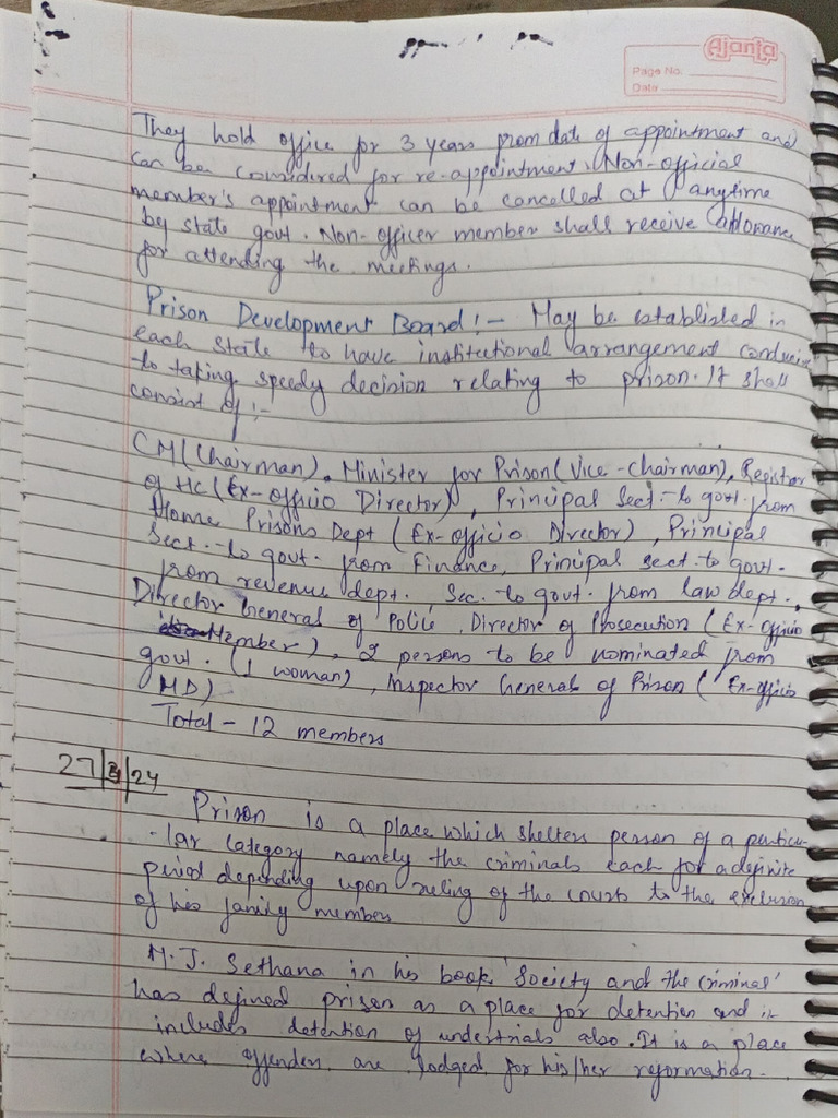 Prison Class Notes | PDF