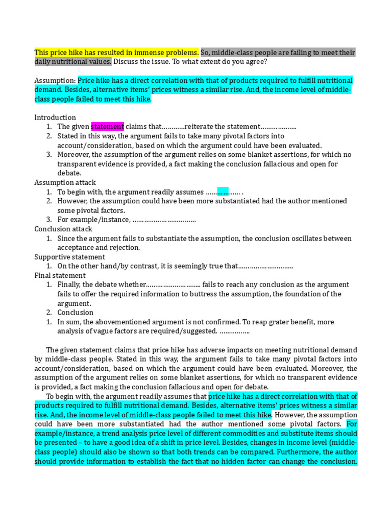 Argument Writing Part 2 Pdf