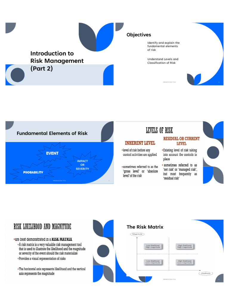 2 - Prelim Lesson 2 Introduction To Risk Management Lesson 2 | PDF
