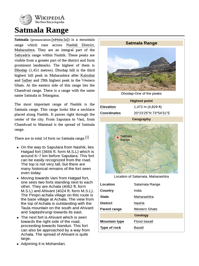 Satmala Range | PDF