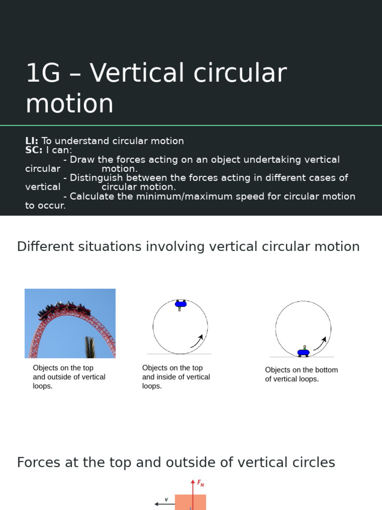 1G - Vertical Circular Motion | PDF