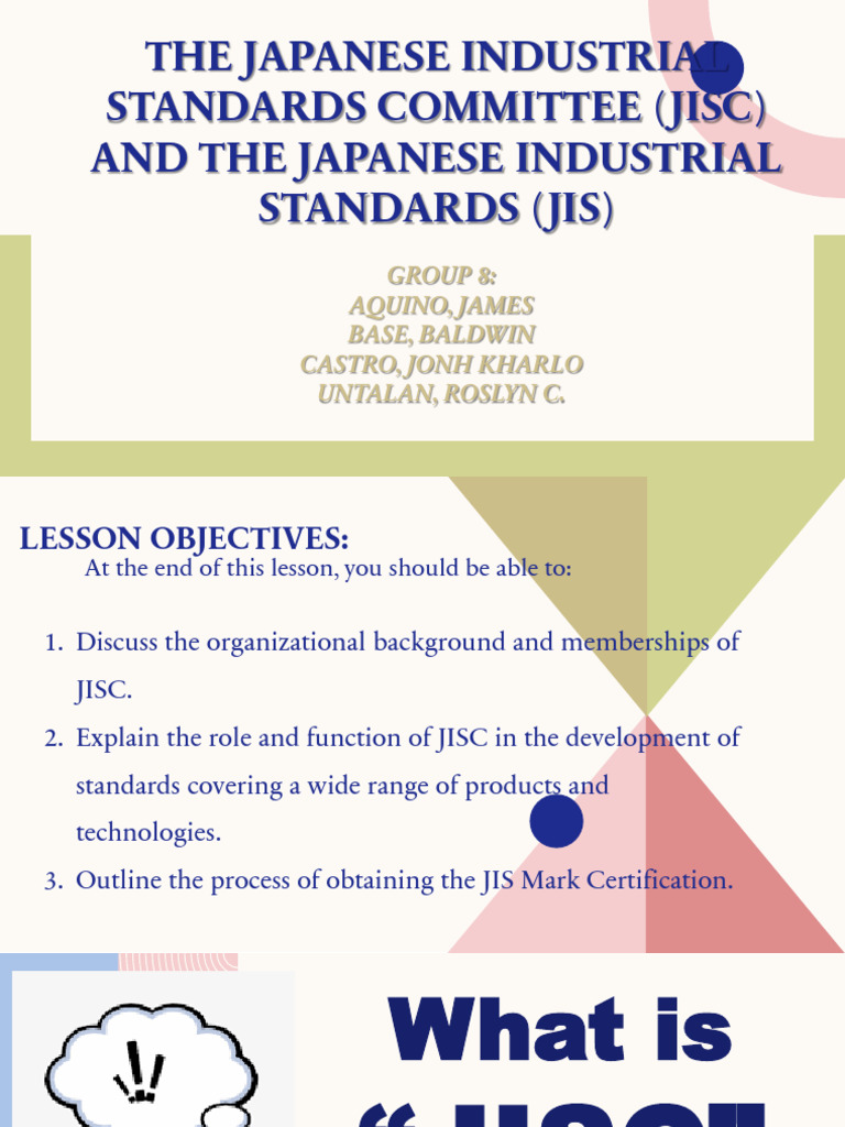 The Japanese Industrial Standards Committee Jisc | PDF