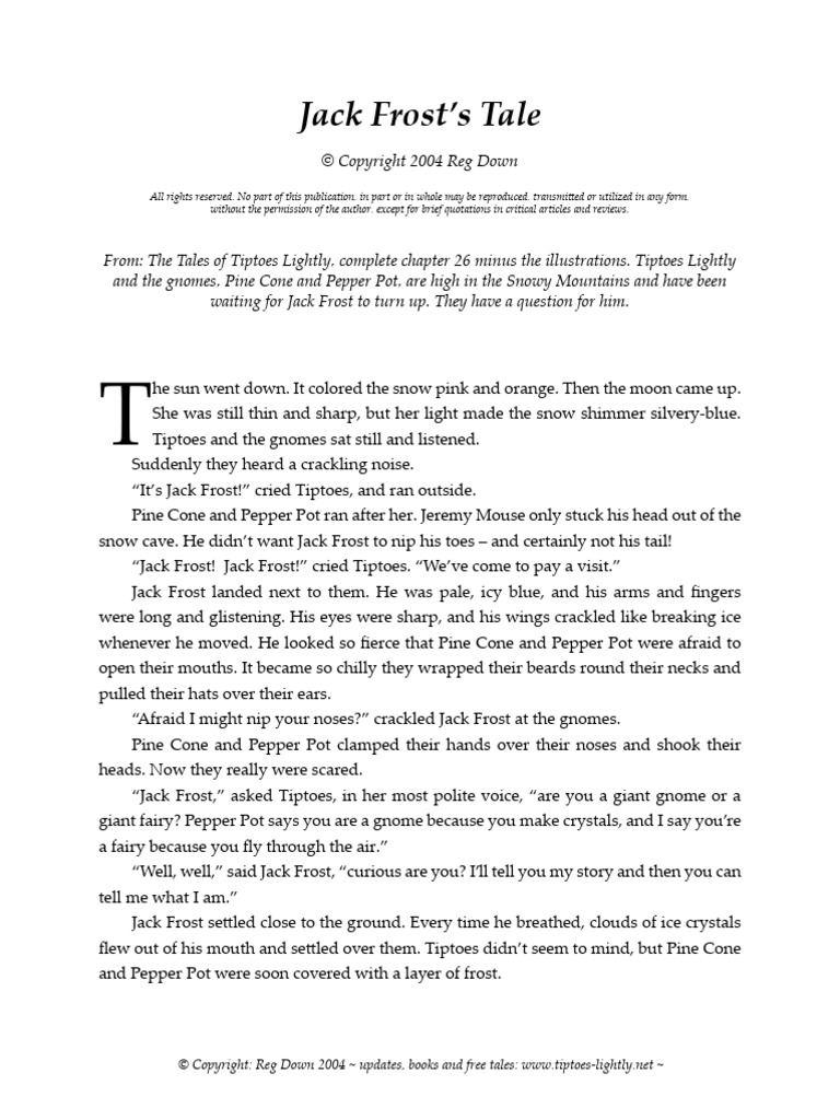 Jack Frost's Tale | PDF