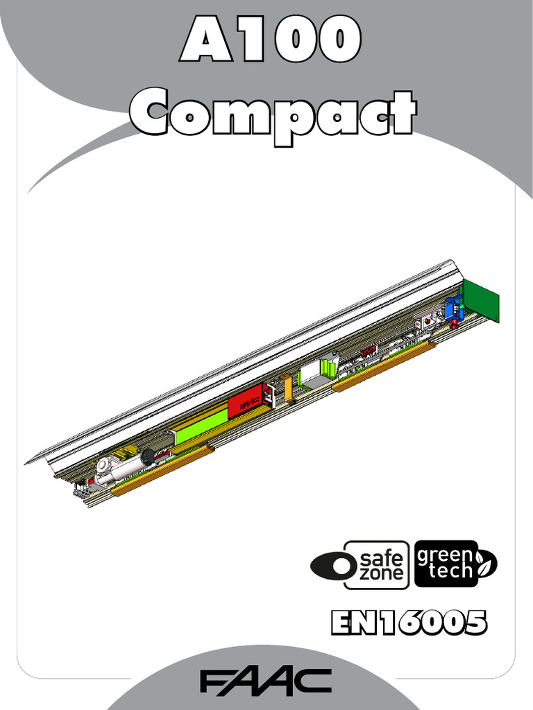 FAAC A100 Compact Door System Manual | PDF | Screw | Nut (Hardware)