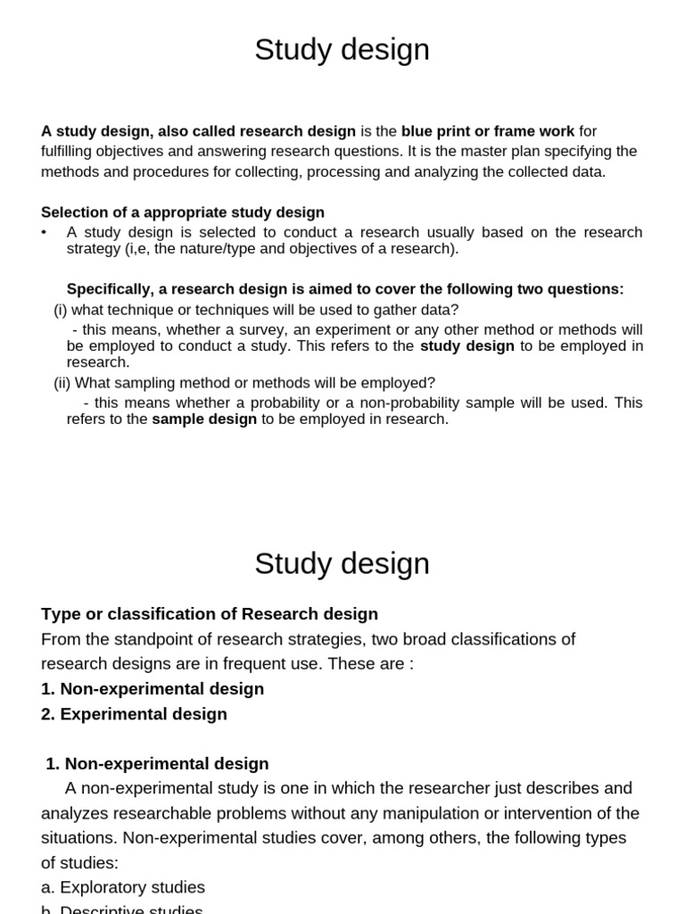 Study Design | PDF