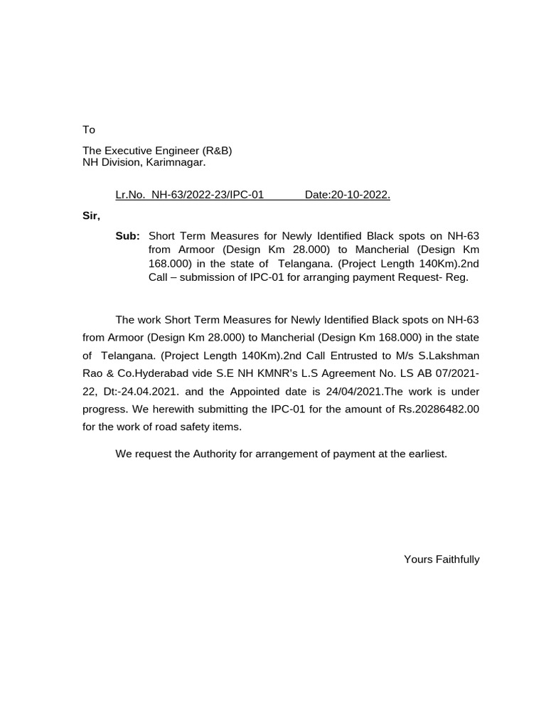 Contractor Letter | PDF