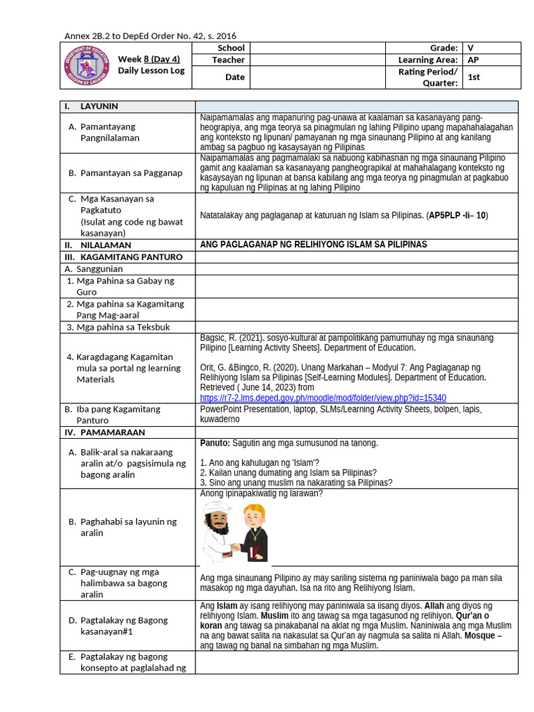 AP5_Q1_Week 8 Day 4 | PDF