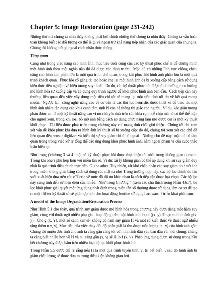 Chap5 ImageRestoration Part01 | PDF | Vietnam | Teaching Methods ...