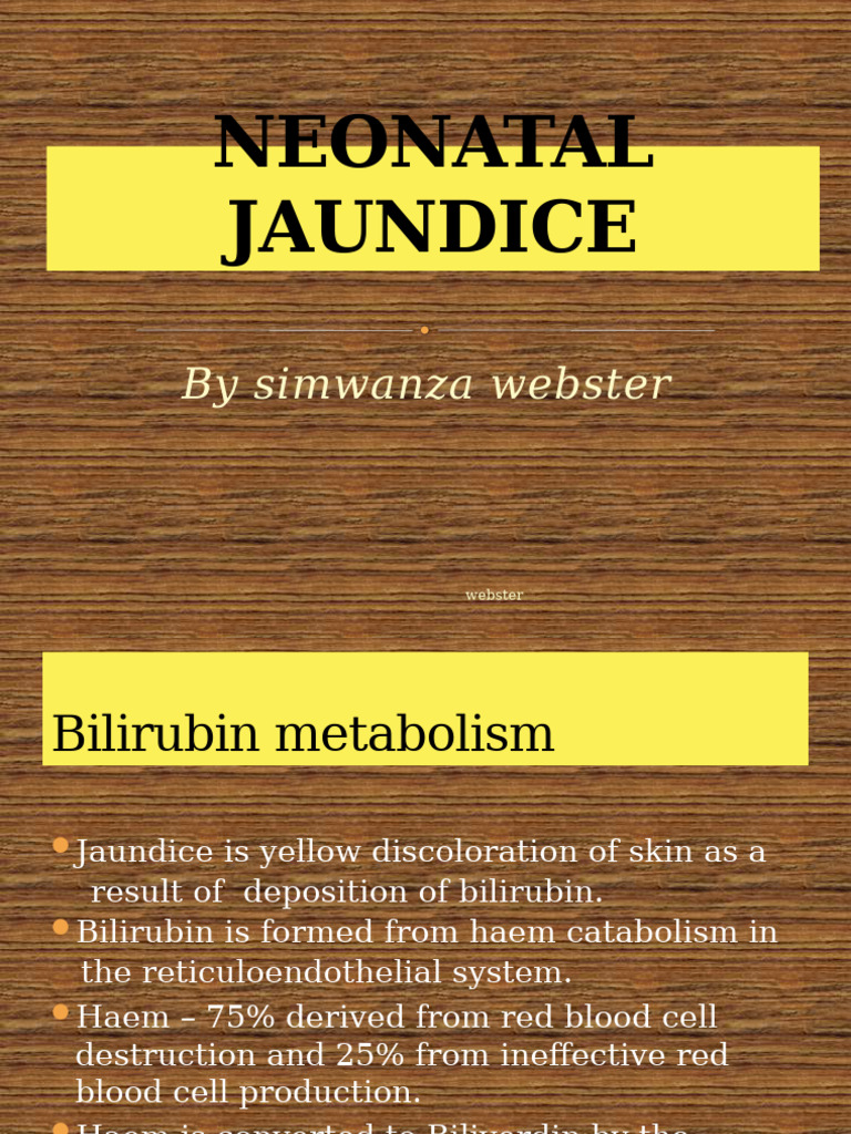 Neonatal Jaundice 1 | PDF