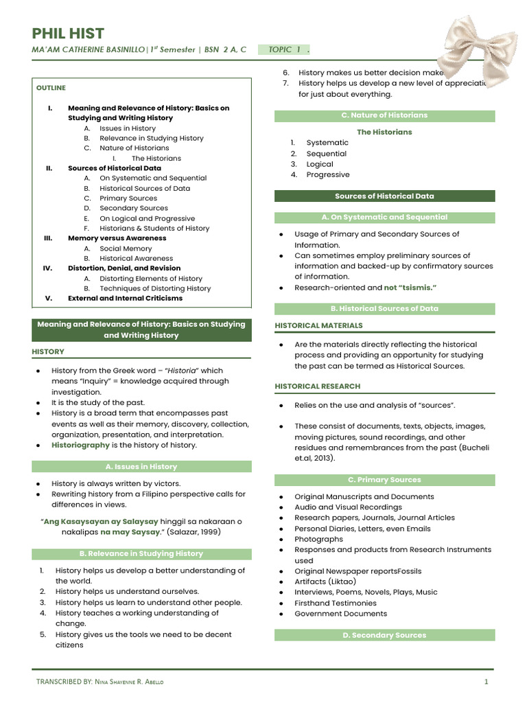 Phil Hist Topic 1 (N Copy) PDF | PDF
