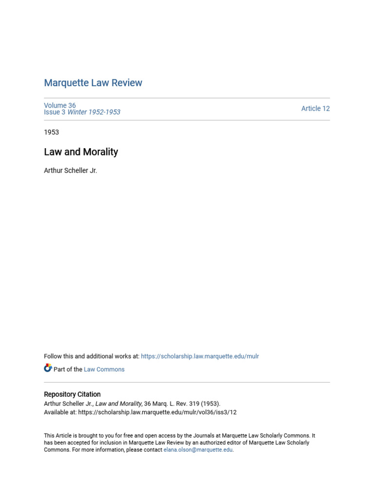 Law and Morality | PDF