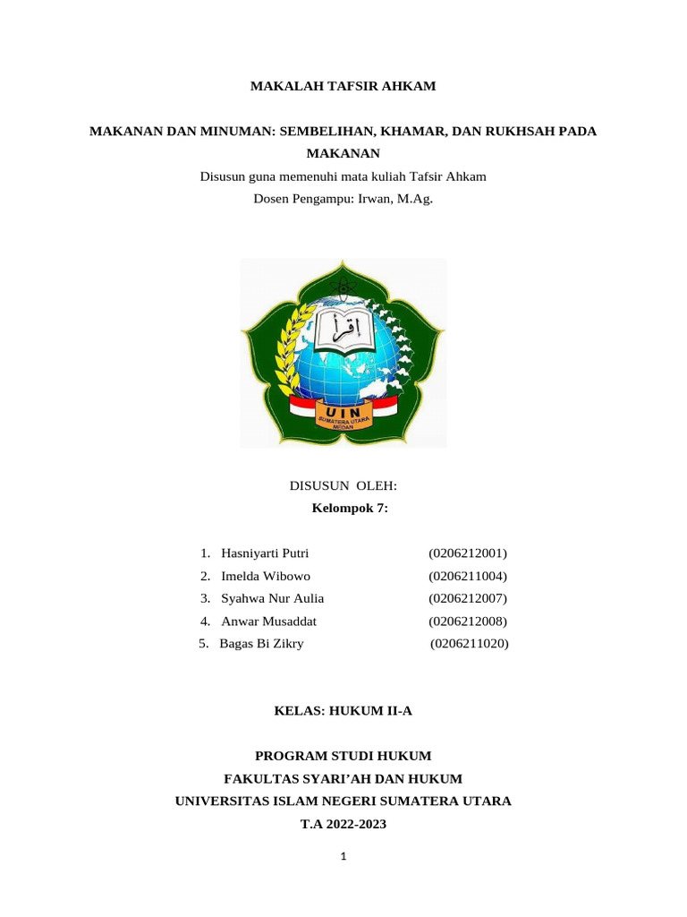 Makalah Tafsir Ahkam | PDF