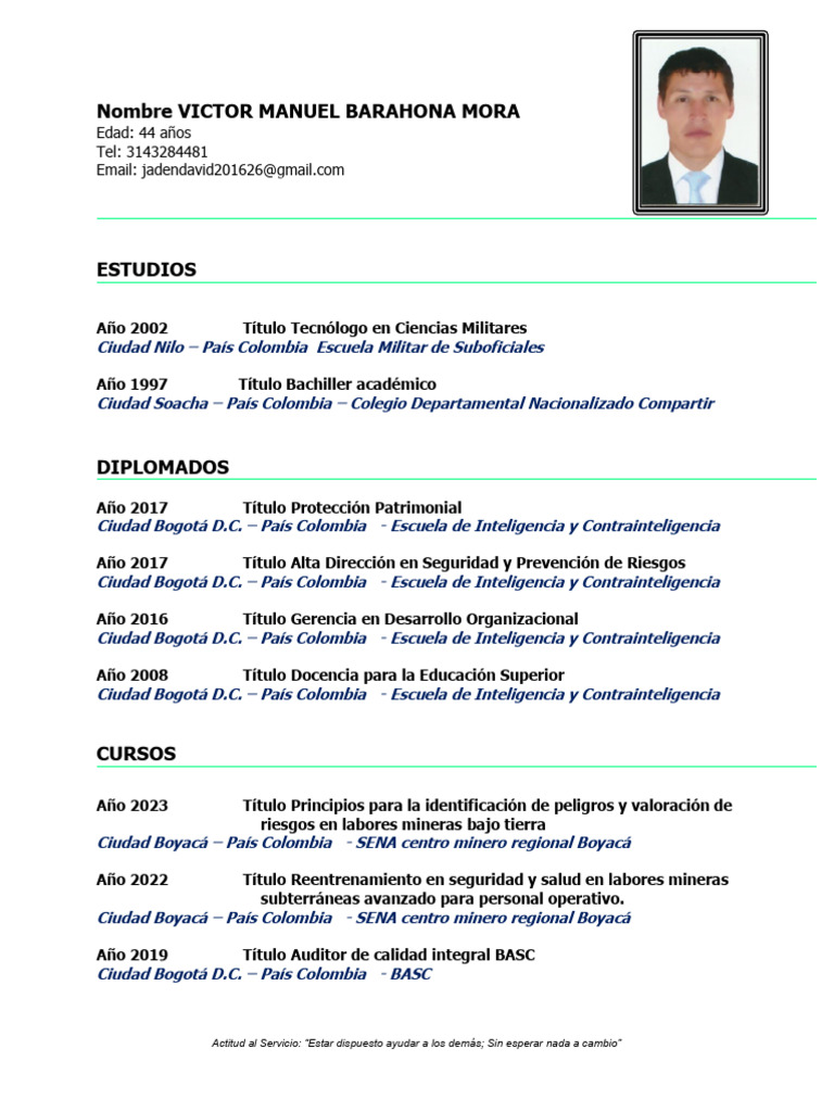CV Victor Manuel Barahona | PDF