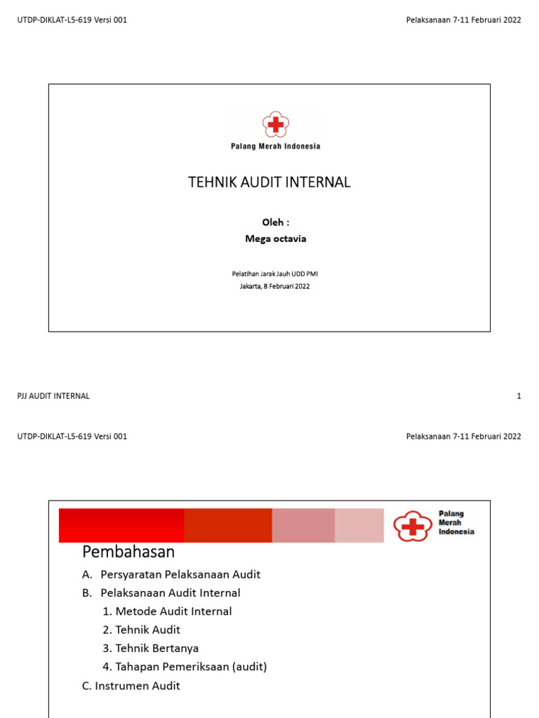 MI.3 Teknik Audit Internal Rev 4 | PDF