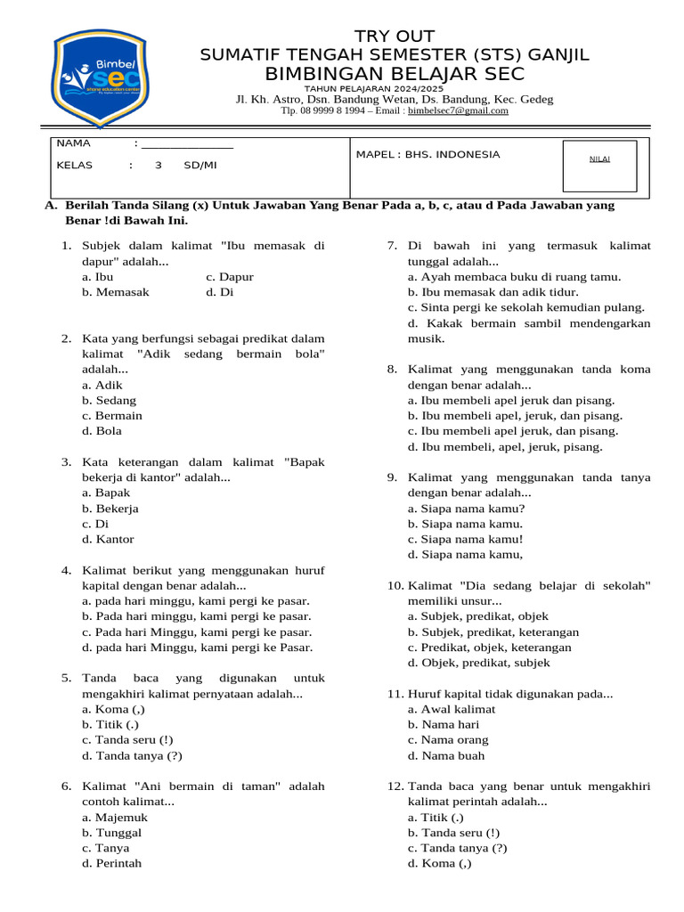 STS Bind 3 - B1 | PDF | Languages Of Southeast Asia