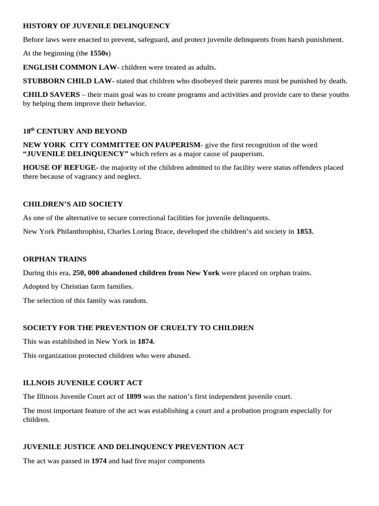 3A Juvenile Reports Midterm Reviewer | PDF