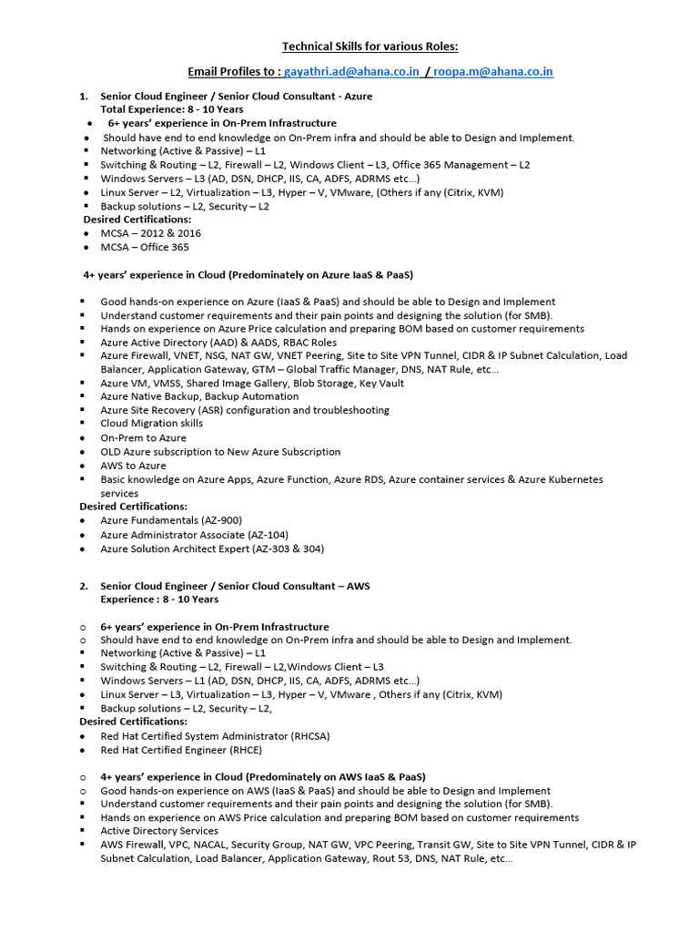Job Description On Open Positions 1628643933 | PDF