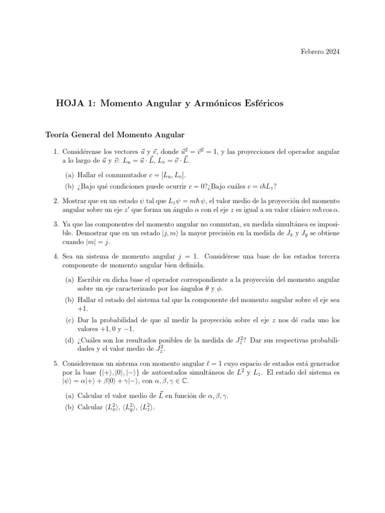 MCII Hoja1 MomentoAngular | PDF