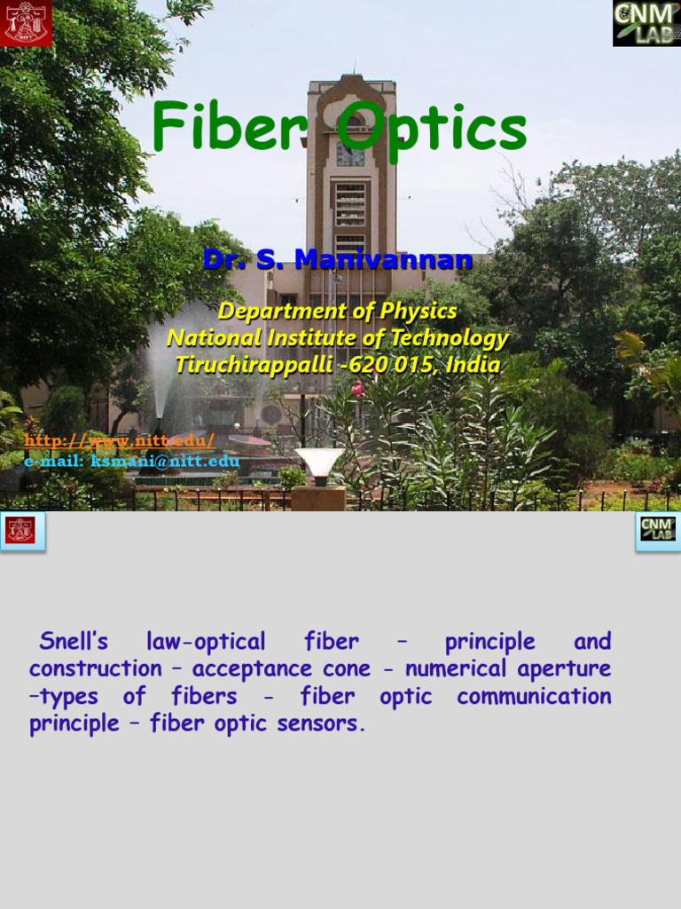 Fiber Optics Pdf