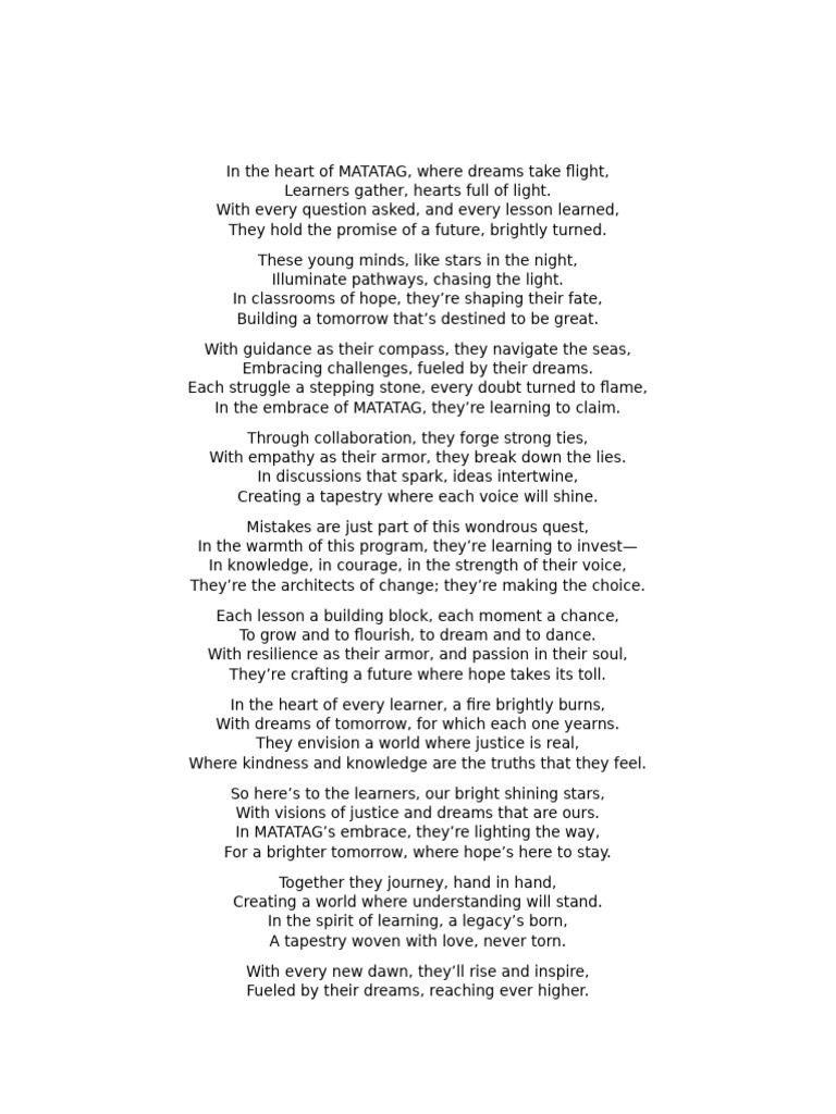 In The Heart of MATATAG | PDF