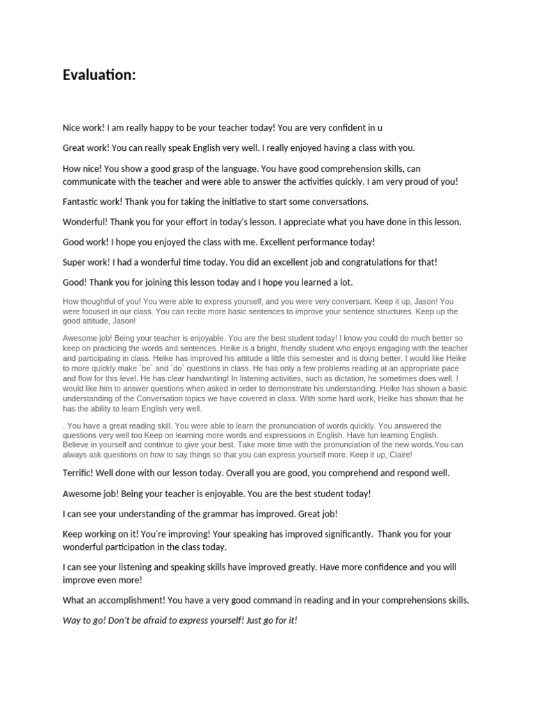 Lesson Memo Sample | PDF