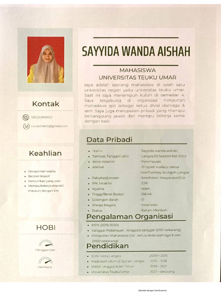 Resume Pribadi | PDF